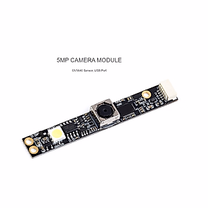 waveshare OV5640 5MP USB Camera Module Auto Focus Camera Webcam Board for Raspberry Pi,Jetson Nano,PC, 68° Field of View 1080P Video Recording,Supports Windows Linux