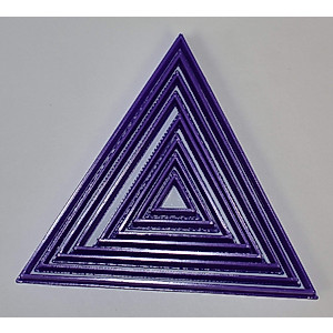 TRIANGLE SHAPE FRAME SET OF 8 SIZE COOKIE CUTTERS USA PR756