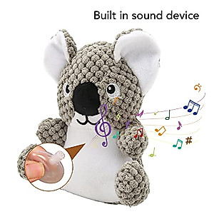 Dog Squeaky Plush Toy, Simulation Koala Shape Bite Resistant Washable Stuffed Pet Toy, Dog Chew Toys for Teeth Grinding Relieving Boredom Small Medium Dogs Pet Supplies