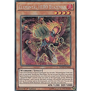 Yugioh WSUP-EN032 Elemental HERO Blazeman 1st Edition Secret Rare .HN#GG_634T6344 G134548TY53418
