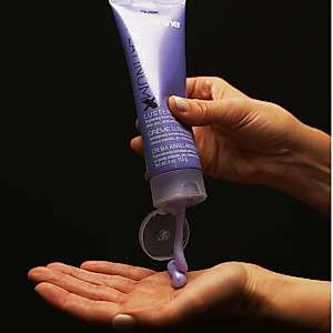 RUSK Deepshine PlatinumX Lusterizer, 4 Oz, Lightweight Cream Delivers Shine and Eliminates Brassiness, Brightening Boost for Platinum, Silver, Gray, White and Blonde Hair