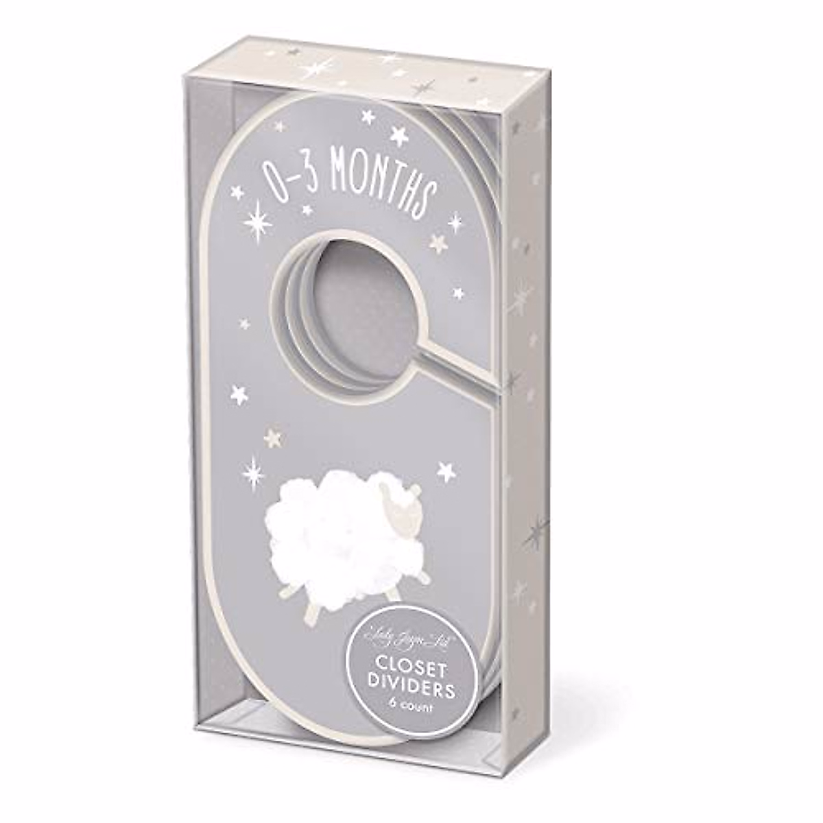 Punch Studio Lady Jayne Baby Nursery Decor Closet Dividers 0-24 Months (Twinkle Stars)