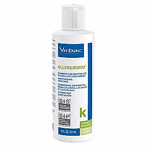 Virbac Allergroom Pet Shampoo For Dogs, Cats & Horses (8 oz) - For Normal or Dry Skin