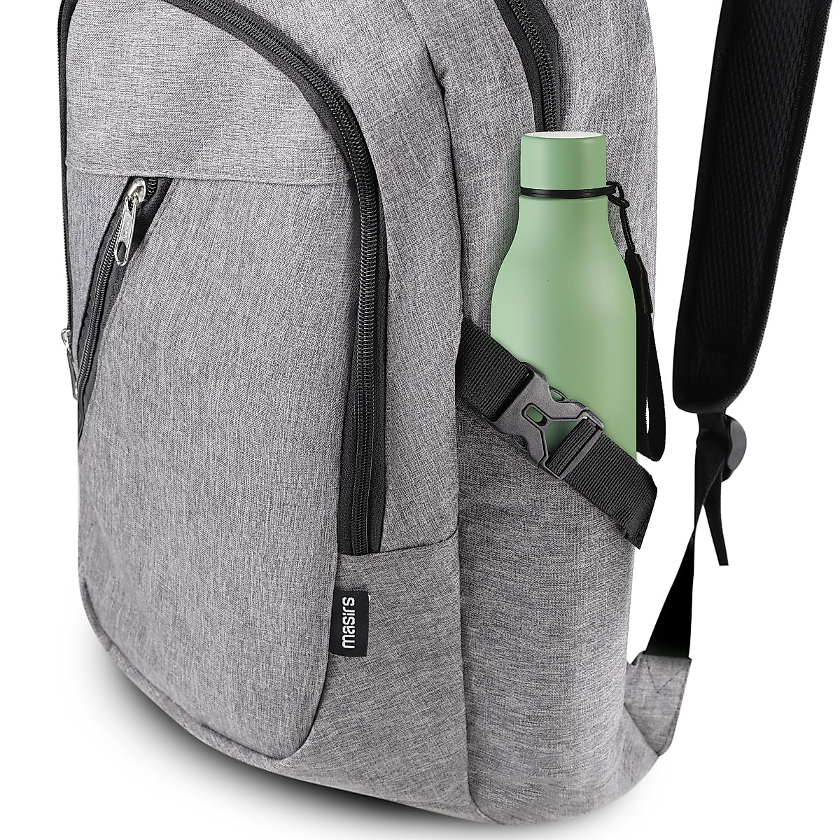 Laptop Travel Backpack - Adjustable Shoulder Straps, Zippered Compartments with Side Pockets for Water Bottle or Umbrella. Headset and USB Charging Port. Perfect for School, Business or Traveling.