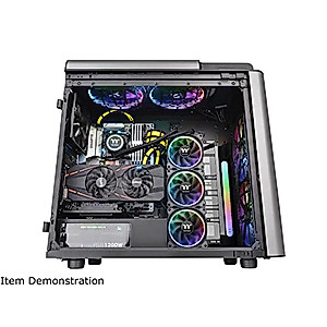 Thermaltake Level 20 GT Motherboard Sync ARGB E-ATX Full Tower Gaming Computer Case with 2 200mm ARGB 5V Motherboard Sync RGB Fans + 140mm Black Rear Fan Pre-Installed CA-1K9-00F1WN-02