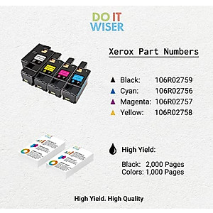 Do it Wiser Remanufactured Toner Cartridge Replacement for Xerox WorkCentre 6027 6025 Phaser 6022 6020 - 106R02757 (Magenta 1,000 Pages)