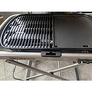 SafBbcue Cast Iron Cooking Griddle Replacement for Weber 9010001 Traveler Portable Gas Grill