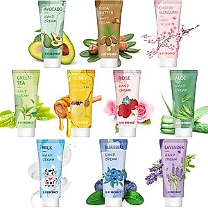 10 Pack Hand Cream Gift Sets for Women,Natural Fragrance Hand Lotion Travel Size Bulk,Mini Moisturizing Hand Cream with Shea Butter&Aloe,Hand Cream for Dry Hands,Christmas Gift for Women Wife Mom Her Grandma,10 Different Fragrances