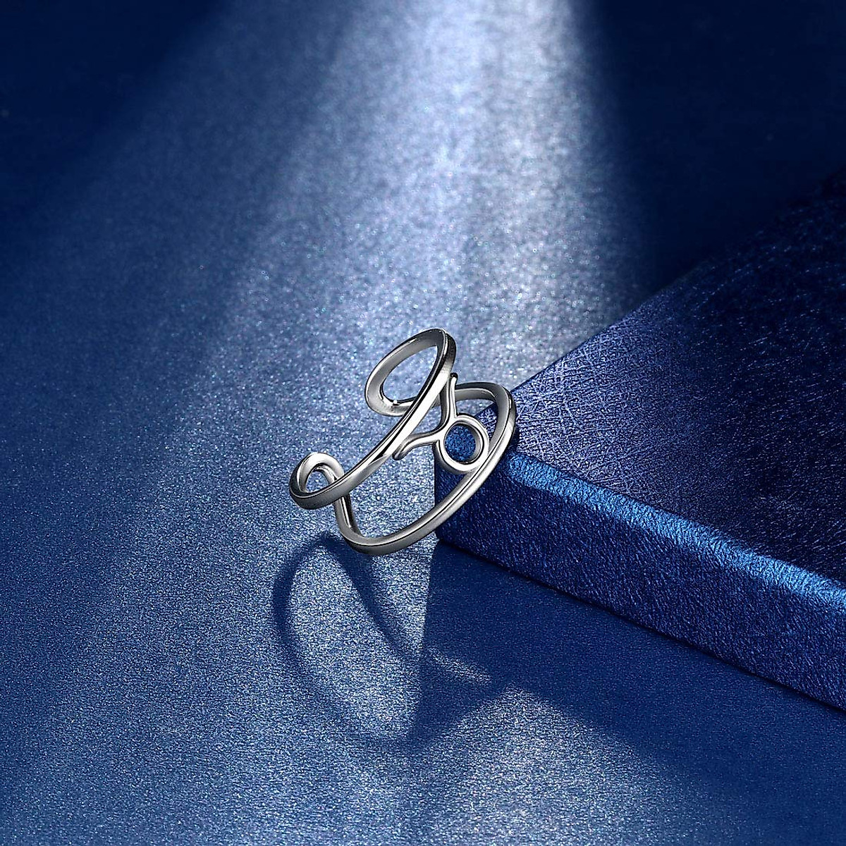 beautlace Taurus Adjustable Ring Constellation Astrology Silver Plated Opening Statement Horoscope Zodiac Ring for Women Men Jewelry Gift KR0002J-W