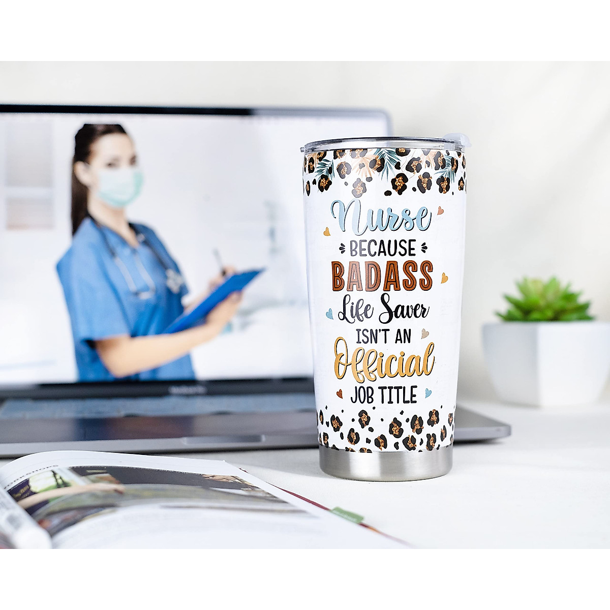 365FURY Nurse Gifts for Women - Nursing Gifts For New Nurses - Nurses Week Gifts, Christmas, Birthday, Graduation, Nurses Day Gifts - Life Nurse Gift, RN/LPN/NICU Gift, Nurse Tumbler 20 Oz