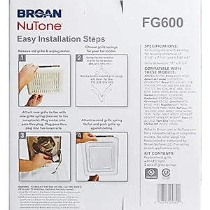 Broan-NuTone FG600 Grille Upgrade, White