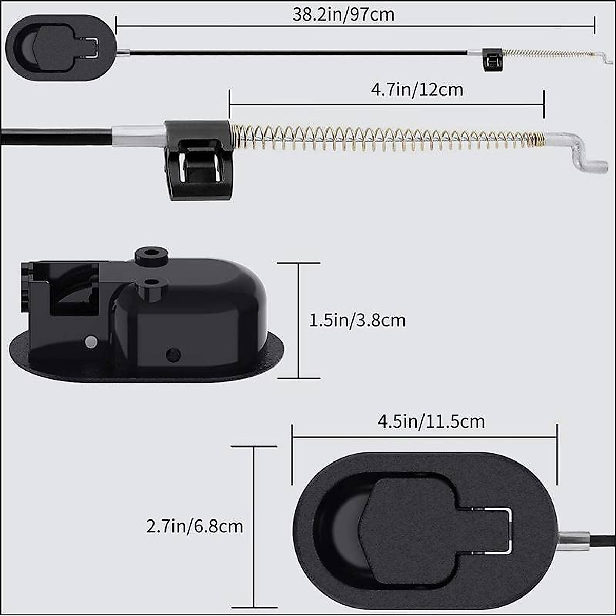Beeiee Recliner Replacement Parts,Handle Universal Pull Recliner Handle with Cable,Fits Most Recliner Sofa