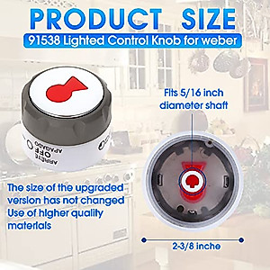 Upgraded Grill Lighted Control Knobs for Weber 91538 E-470/670, S-460/470/660/670