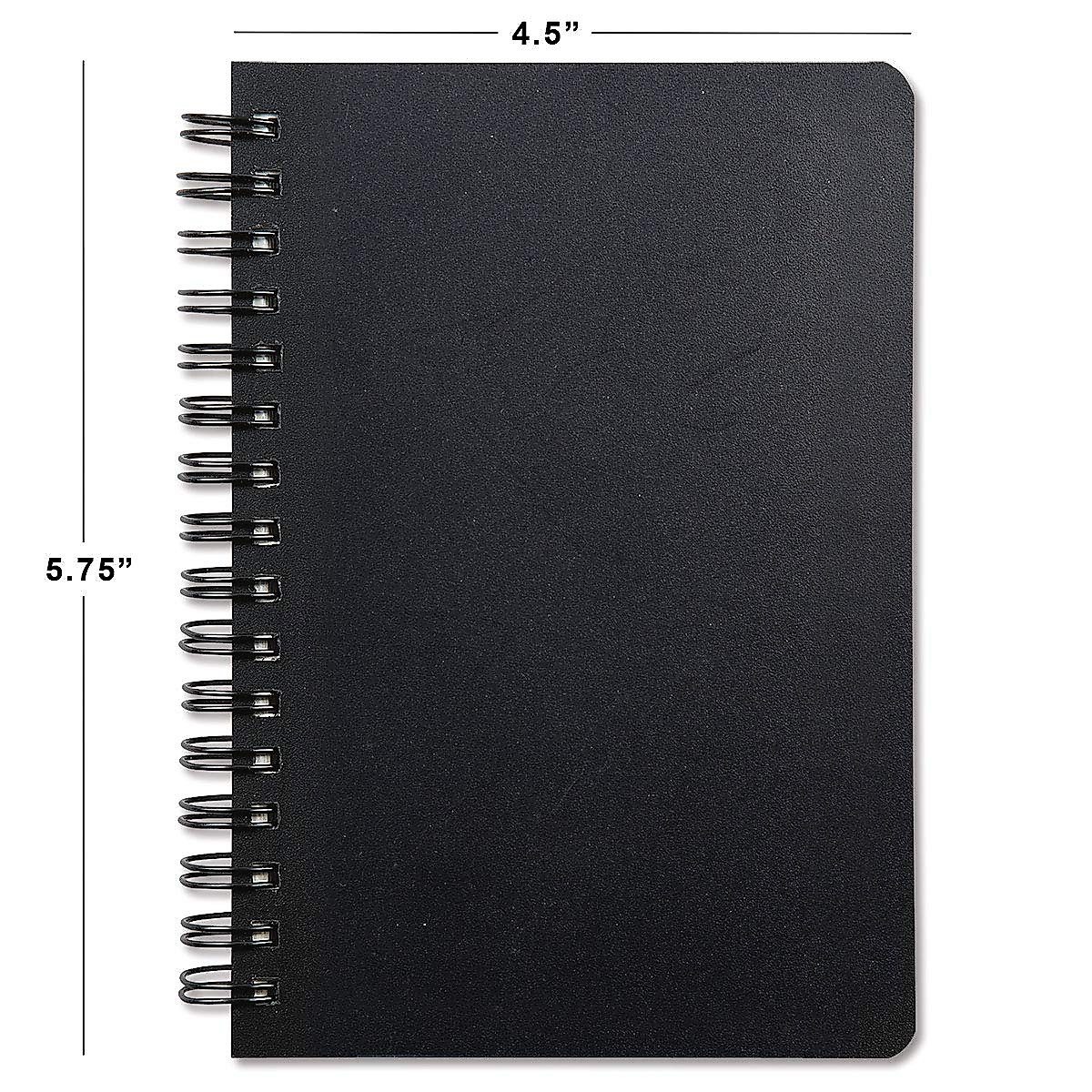 Current Black Password & PIN Keeper Book, 65 Pages, 4.5” x 5 ¾” Size Spiral Bound, Alphabetical Tabs, Plastic Cover Internet Organizer for Offline Website, Login, & Username Storage