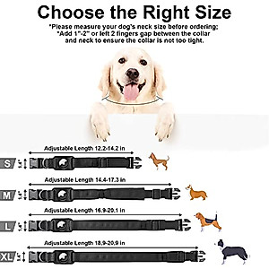 Waterproof Airtag Dog Collar, SANKALA Padded Apple Air Tag Dog Collar, Heavy Duty Dog Collar with AirTag Holder [Full Body Covered], Adjustable Air Tag Pet Collar for Small Medium Large Dogs, L