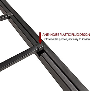 Metal Bed Frame, Twin Size Platform Bed Frame, Mattress Foundation with Headboard ＆ Footboard, Steel Slat Support/No Box Spring Needed (Twin)