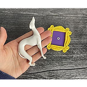 Friends Show Magnet Set/Pat the Dog/Friends Frame/Friends White Greyhound/Pop Culture Magnets/TV Show Merchandise (Set of Both)