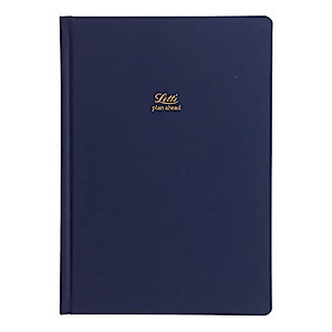 LETTS Icon A5 5 Year Diary, Cream Paper, 384 Pages, 8.25 x 5.75 x 0.75 Inches, Navy (B090024), gold