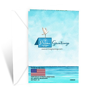 Prime Greetings Baptism Card, Made in America, Eco-Friendly, Thick Card Stock with Premium Envelope 5in x 7.75in, Packaged in Protective Mailer