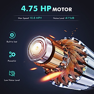 Goplus 4.75HP Folding Treadmill with 15% Auto Incline, Electric Superfit Treadmill w/Voice and APP Control, 20 Preset Programs, LED Touch Screen, Walking Jogging Running Machine for Home Office