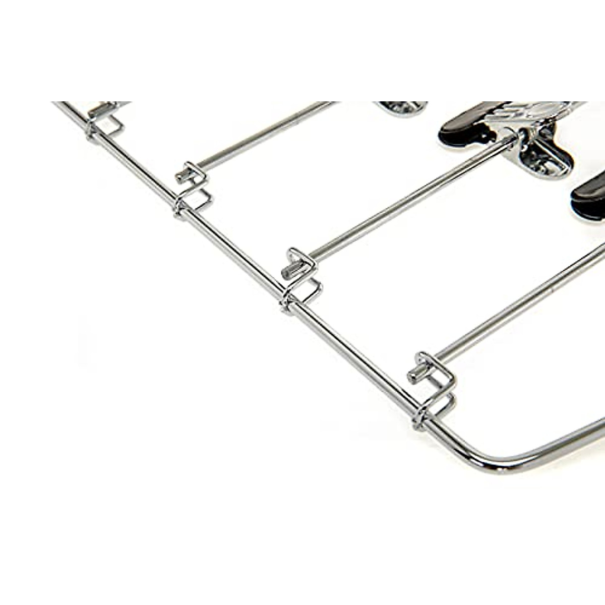 3 Quality Multi Pants Hangers, Space-Saving Multi-Bar Metal Pants Hangers, Stable with Non-Slip Foam Padding, Swivel Hook for 5 Jeans Each, Suit Pants, Scarves, Towels, Trousers (Skirt, 3)