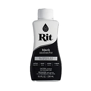 Rit All Purpose Liquid Fabric Dye Bundle (4 Pack), 2 - Black 8oz Dye + 2 - Navy Blue 8oz Dye