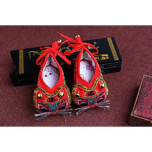 Coco Dolphin Baby Tiger Shoes 6 Month Infant Boy Girl Baby Gift Chinese New Year Asian Tang Traditional 100 Day Celebration Red