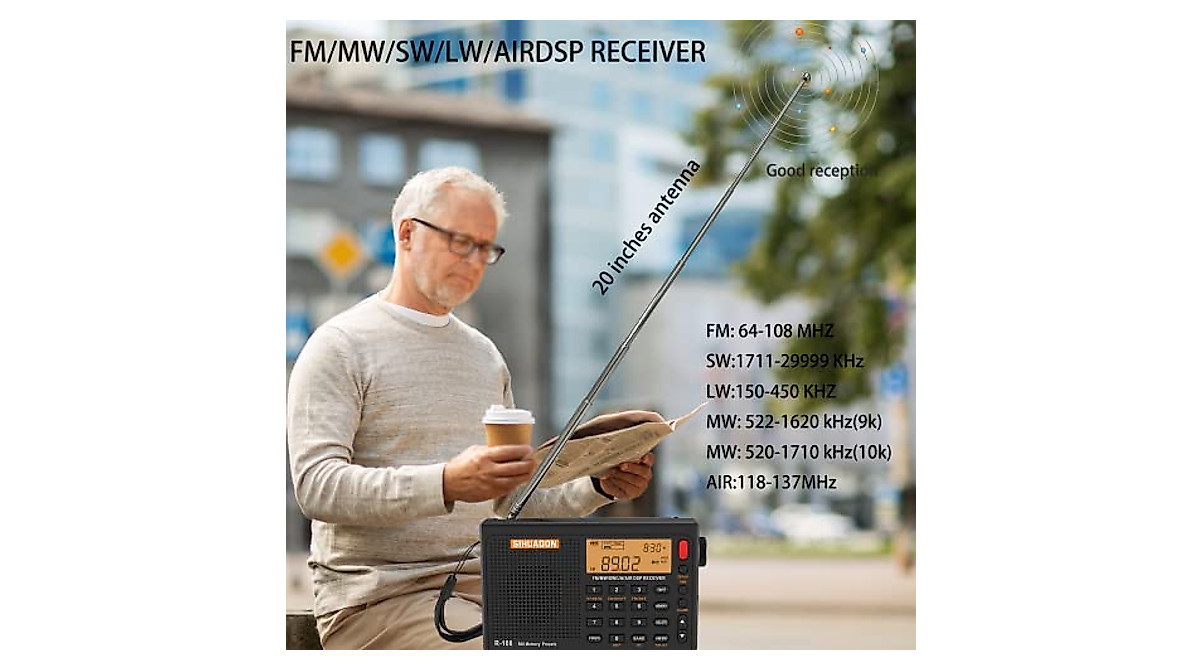 Portable RADIWOW R108 Radio for Travel & Enjoyment | Full Spectrum AM ...