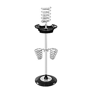 Hair Dryer Stand,Twisty Style Acrylic Top Holder,Hair Styling Appliances with Tray Two Spiral Holders and Heavy Base for Hair Dryer,Flat Iron,Curling Stick,Hair Straightener,Brush (crystal)