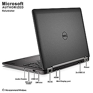 Dell Latitude E7470 FHD Ultrabook Business Laptop Notebook (Intel Core i7 6600U, 16GB Ram, 256GB SSD, HDMI, Camera, WiFi, Bluetooth) Win 10 Pro (Renewed)