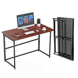 EUREKA ERGONOMIC Modern Folding Computer Desk Small Desk Teen Student Dorm Study Desks 43-inch Fold up Desk, Easy to be Folded or Unfolded for Writing, Laptop Working and Crafting, Fits Home Office