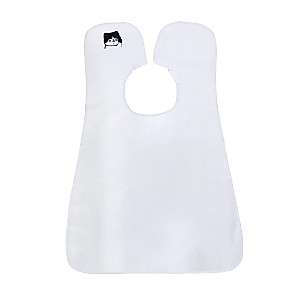 2Pcs Beard Bib Apron,Non-Stick Men’s Hair Catcher for Shaving and Trimming,Adjustable Neck Straps with 4 Suction Cups,Grooming Gift for Man,Dad,Husband(White)