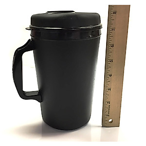 34 Oz ThermoServ Foam Insulated Coffee Mugs - Black