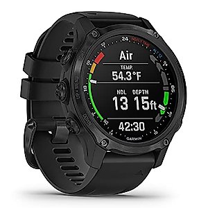 Garmin Descent Mk2S (Carbon Gray DLC/Black) GPS Divers Computer Watch Diver's Bundle | Includes PlayBetter Dry Bag Set | Wrist-Based HR, 6 Dive Modes, ABC Sensors | Diving Smartwatch | 010-02403-06