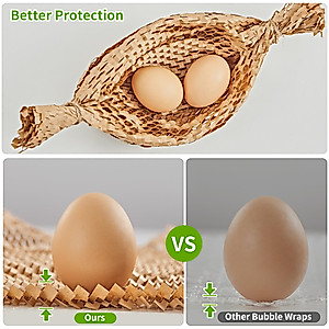 JARLINK Honeycomb Packing Paper, 15"x 213' Bubble Packing Wrap for Packing/Shipping/Moving, Eco-Friendly Bubble Packing Paper Wrapping Roll, Recyclable Moving Supplies With 20 Fragile Sticker Labels