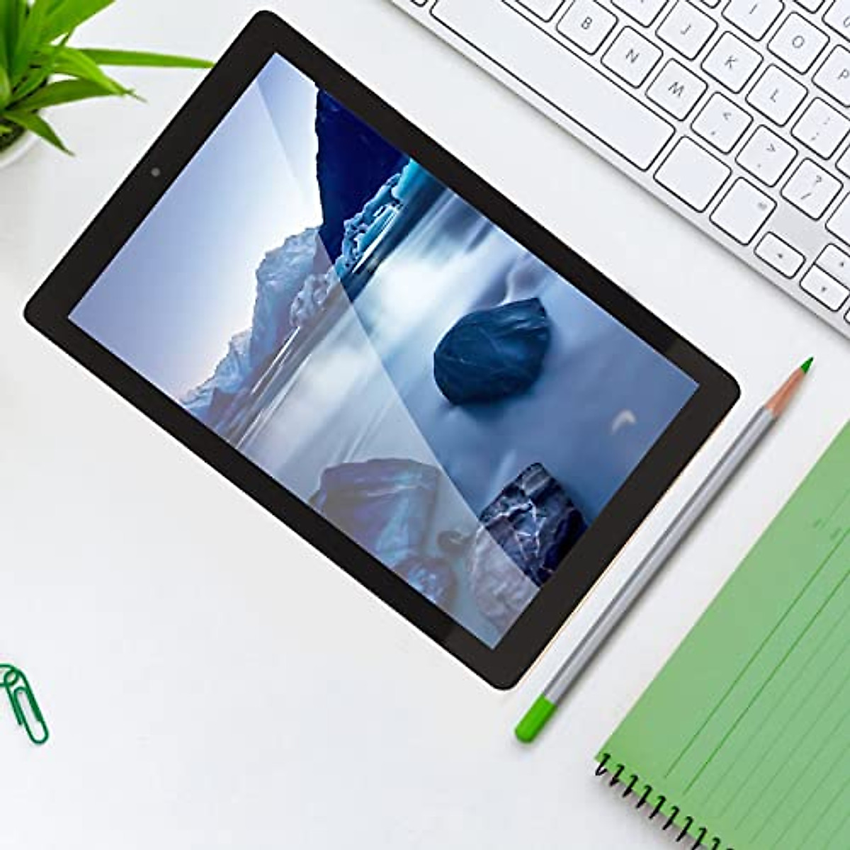 Tablet, Tablet HD 1960 X 1080 Black Octa Core Back 13MP 100240V for Adult Work (EU Plug)