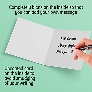 Fun Birthday Cards for Men Women Him Her - Rock Out - Punk Birthday Card for Mom Dad Papa Pops Son Daughter Brother Sister Aunt Uncle Cousin Grandma Grandpa, 5.7 x 5.7 Inch Bday Greeting Cards