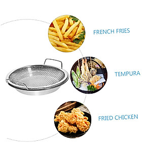 SHOWERORO 1 Set Mesh Drain Pan Barbeque Grill Plate Vegetable Drainer Fried Food Draining Rack Barbecue Grill Tray Smokeless Roasting Pan Roasting Tray Fruit Stainless Steel Egg Steamer