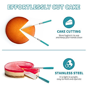 DOITOOL 2pcs Cake Cutter Pastry Cutter Stainless Steel Pie Pie Server Pie Cutter Pizza Kits Cake Lifter Metal Cake Server Butter Cutter Cake Slicer Cake Tongs Baby Old Fashioned