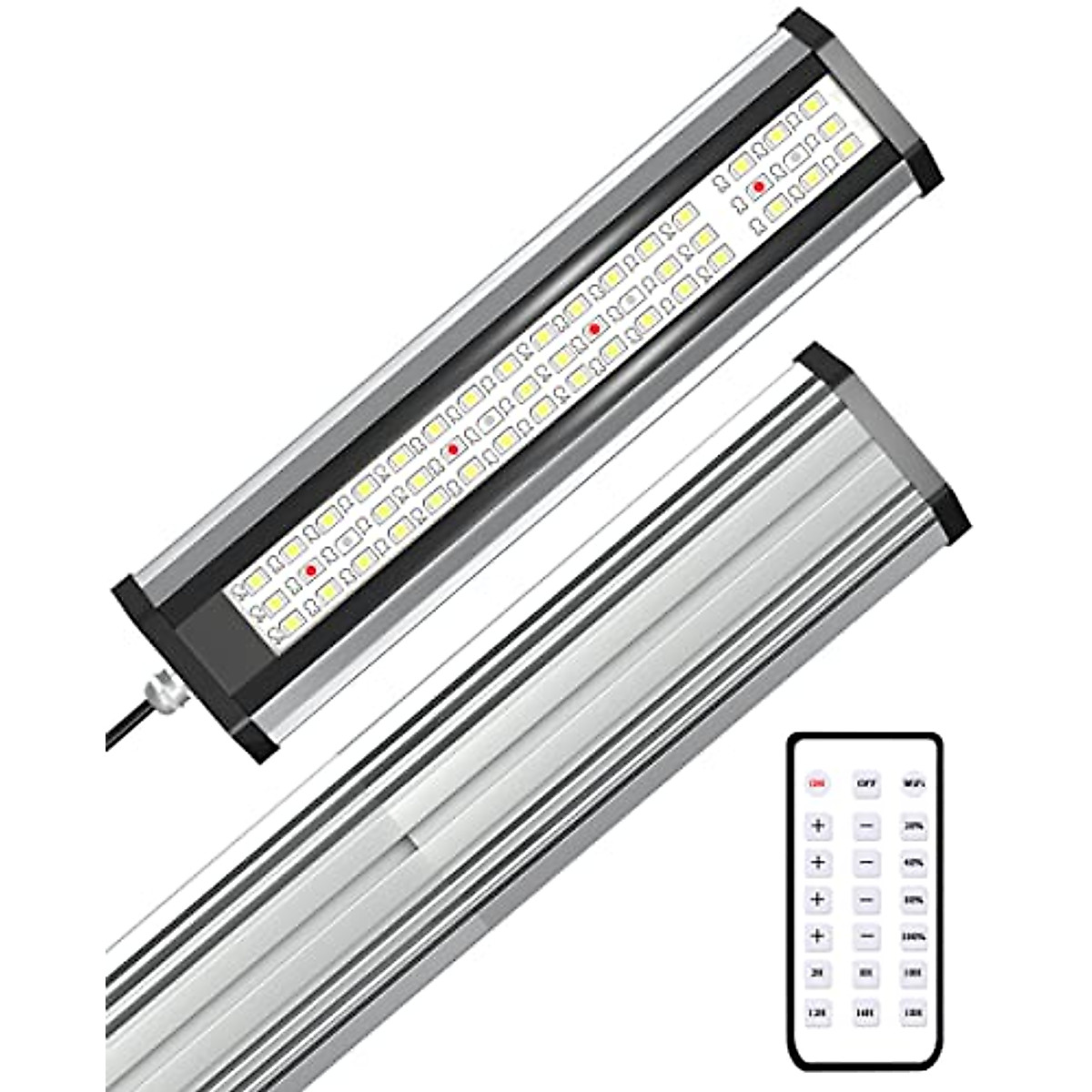 Lominie Full Spectrum Aquarium Light LED Fish Tank Lights Aquarium Lamp, with Extension Bracket and Hang Kits, Inline Timer, Aquarium Plant Light for 8"~15" Small Aquarium Freshwater Planted, BAR 15