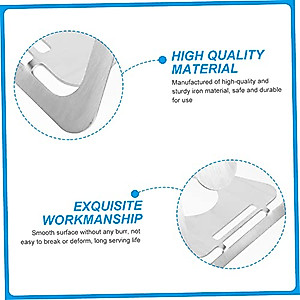 DECHOUS Table Top Easel Glass Display Case Medal Display Stand Ribbon Holder Sports Medal Storage Stand Iron 3D Metal Silver Showcase Desktop Stand Photo Stand