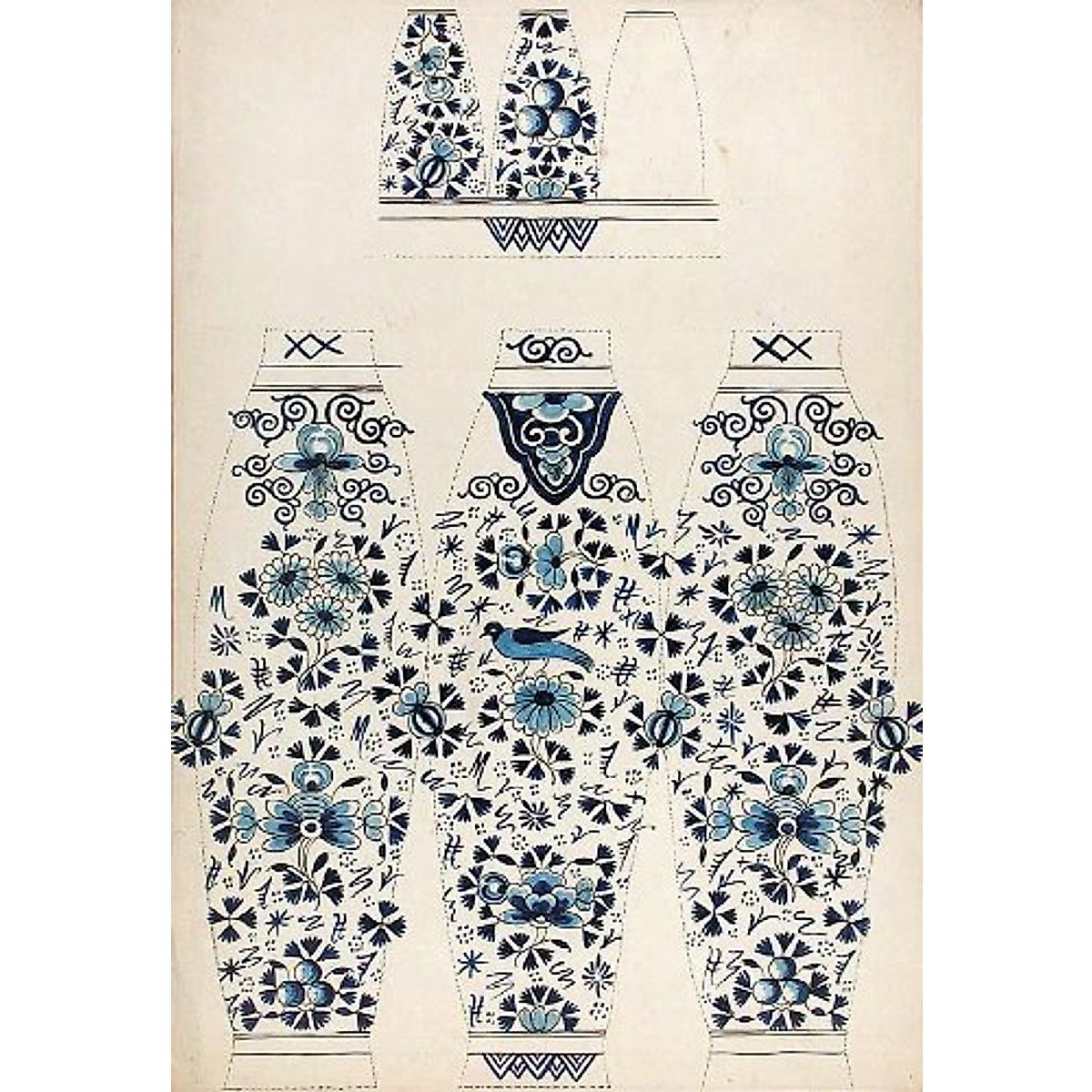 An original design for a porcelain vase