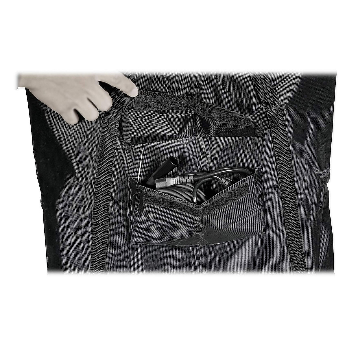 Rockville RTP82W Adjustable Totem Moving Head Light Stand+Scrim+Bag, 8 ft. white