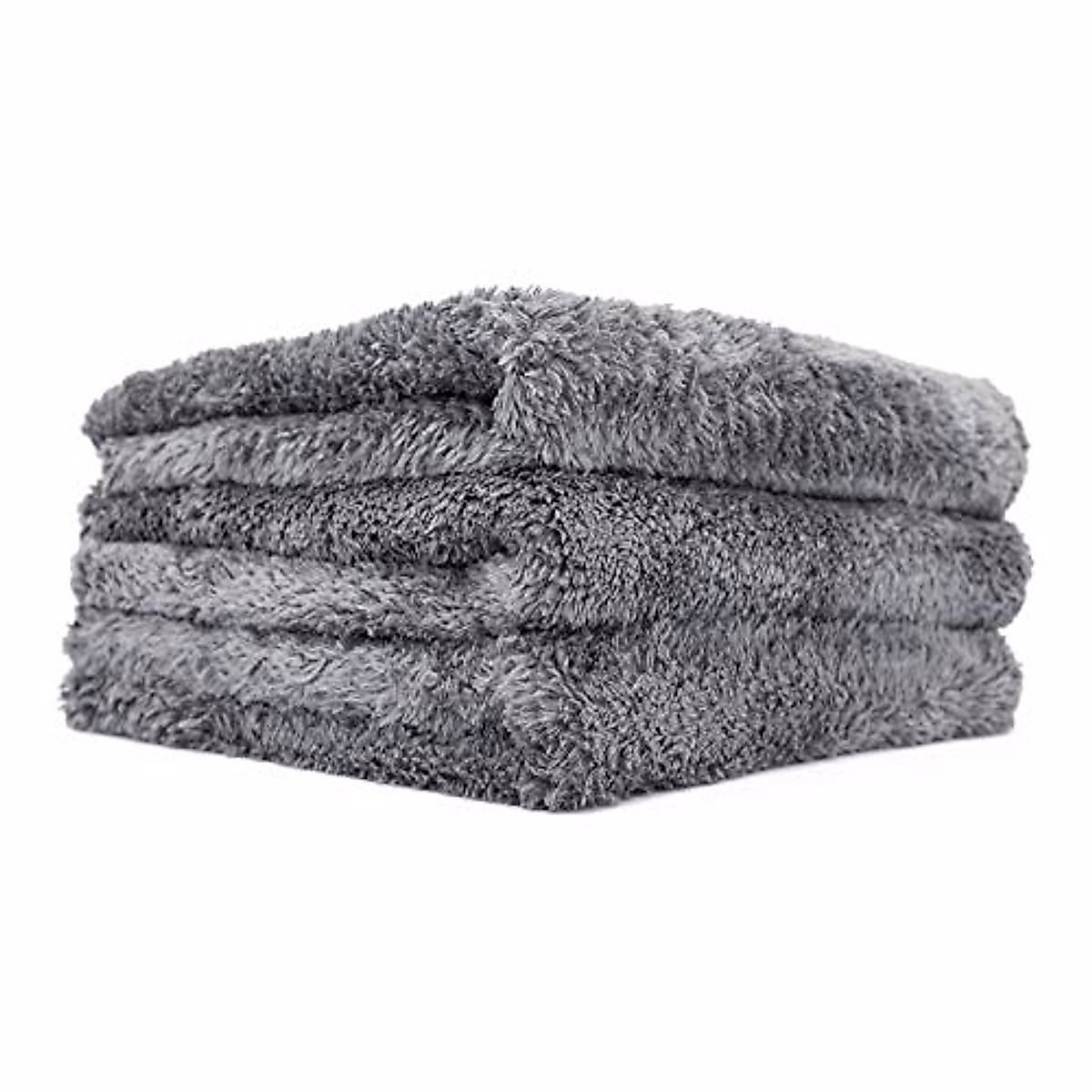 The Rag Company - Eagle Edgeless 600 (3-Pack) Professional Korean 70/30 Blend Super Plush, Microfiber Auto Detailing Towels, Buffing & Polishing, 600gsm, 16in x 16in, Dark Grey