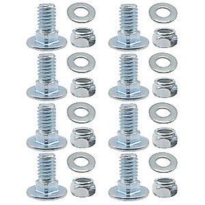 Set of 8, 784-5581A 784-5581 Snow Blowers Carriage Bolts & Nuts Kits Fits MTD Shave Plate Scraper Bar 784-5581A-0637 790-00120-0637 712-3010, 736-0242, 710-0260 , (5/16-18) 5/8"