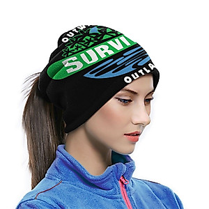 Face Cover Mouth Mask Scarf Bandanas Neck Gaiter Sun Protection For Outdoors Black