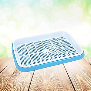 Happyyami Seed Growing Tray Multifunctional Broccoli Wheatgrass Alfalfa Seed Sprouting Soilless Culture Tray Double Layer Germination Planter with Paper for Home Sky Blue