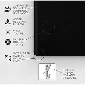 The Oliver Gal Artist Co. Abstract Wall Art Canvas Prints 'Halfway in Black and White' Home Décor, 20 in x 20