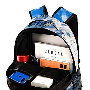 Snowy Winter Landscape Of A Ski Resort Backpack Students Shoulder Bags Travel Bag College School Tote Backpacks