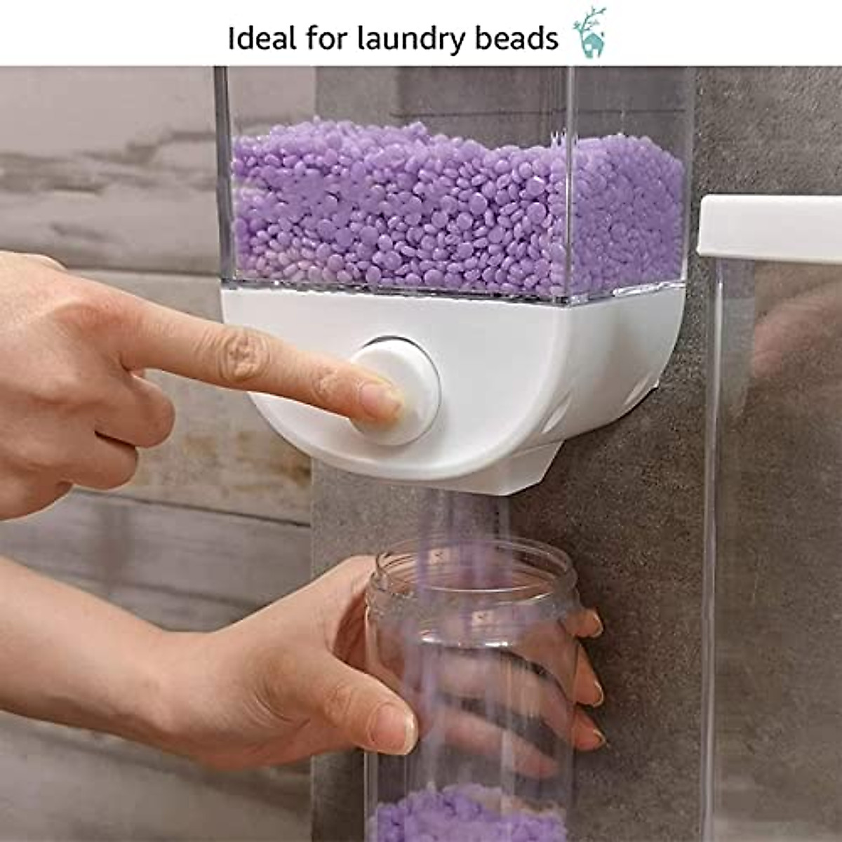 Dry Food Dispenser, Wall Mounted Cereal Container for Hotel for Kitchen(#1)